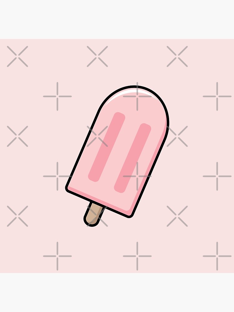 "Cute Pink Popsicle Icon on Pink" Photographic Print by ennbe | Redbubble