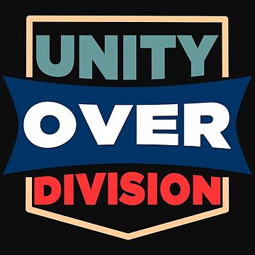 "Unity Over Division - Biden Harris 2020 Plain Text Effects Gift Ideas ...