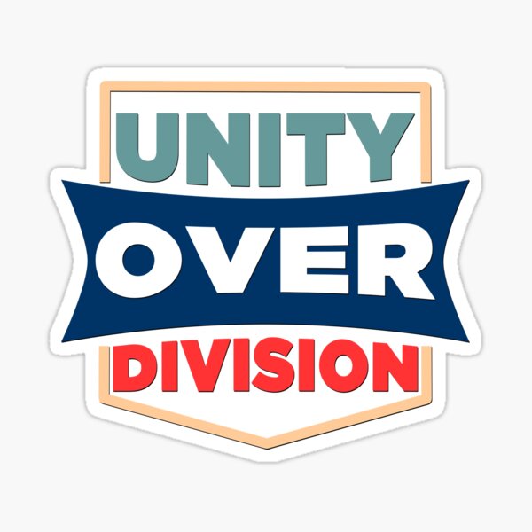 "Unity Over Division - Biden Harris 2020 Plain Text Effects Gift Ideas ...
