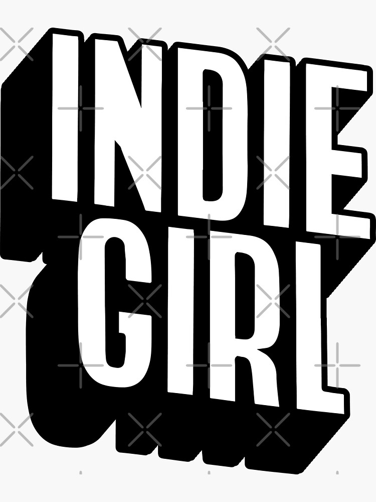 "INDIE GIRL" Sticker for Sale by Lightfield | Redbubble