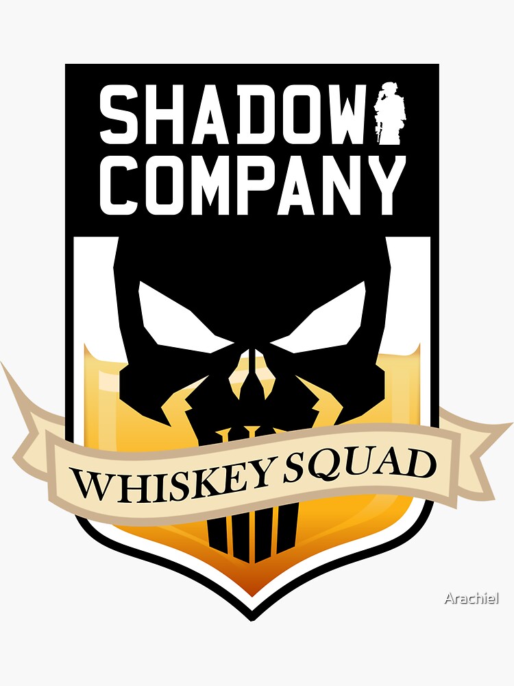 "SHADOW COMPANY Whiskey Squad" Sticker for Sale by Arachiel | Redbubble