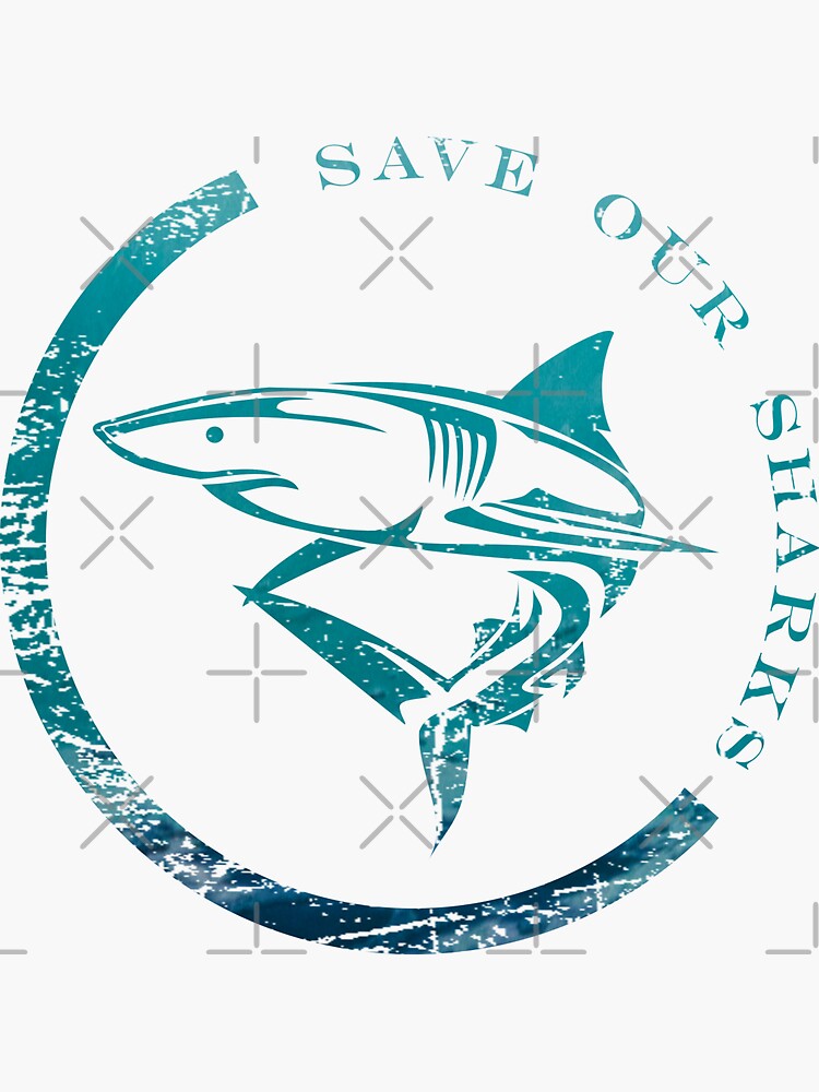 "Save our sharks " Sticker for Sale by MrBookerTee | Redbubble