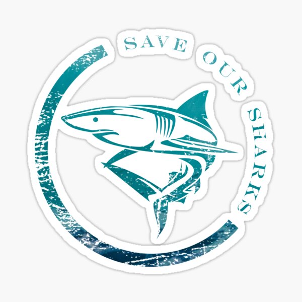 "Save our sharks " Sticker for Sale by MrBookerTee | Redbubble