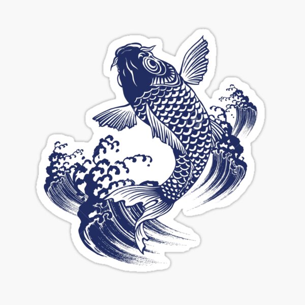 "japanese fish" Sticker for Sale by Alexy01 | Redbubble