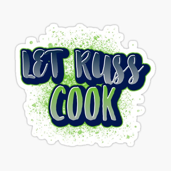 "Let Russ Cook Seattle Football Quarterback Number 3" Sticker for Sale ...