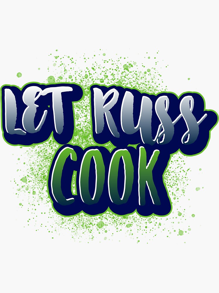 "Let Russ Cook Seattle Football Quarterback Number 3" Sticker for Sale ...