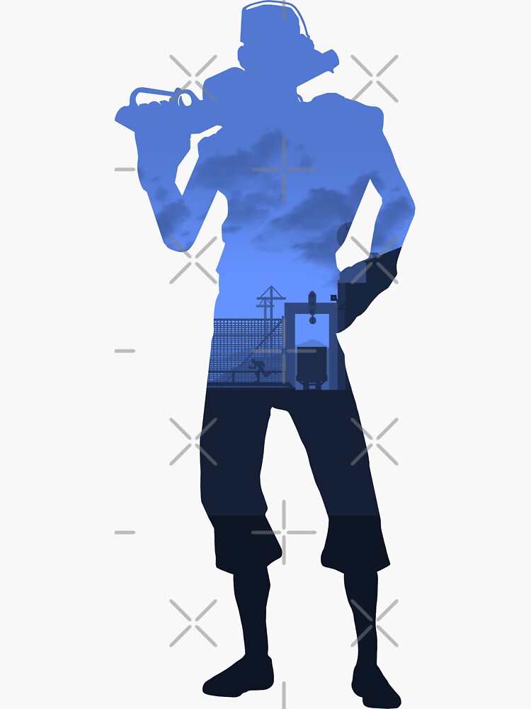 "Team Fortress 2 Blue Scout" Sticker by AstriumArt | Redbubble
