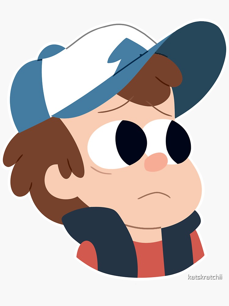 "Sad Dipper Gravity Falls" Sticker for Sale by katskratchii | Redbubble