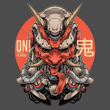 "ONI MECHA" Sticker for Sale by BlackoutStore | Redbubble