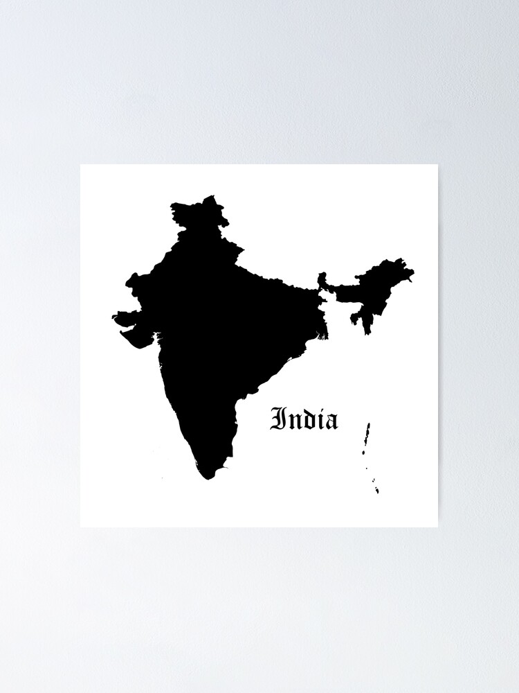 "India Simple Minimalist Map" Poster for Sale by EcoCartArt | Redbubble