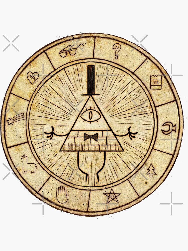 "Bill Cipher Zodiac [From Journal Two]" Sticker for Sale by BukLauDesu ...