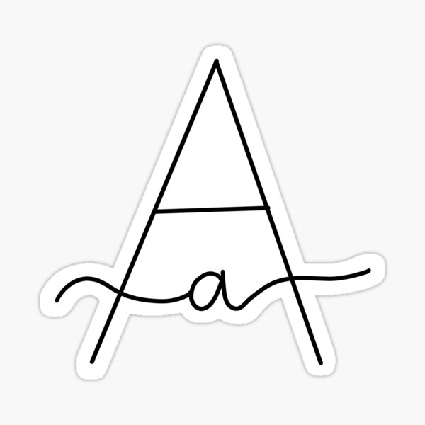 " Letter A Initial Sticker " Sticker for Sale by 041704 | Redbubble
