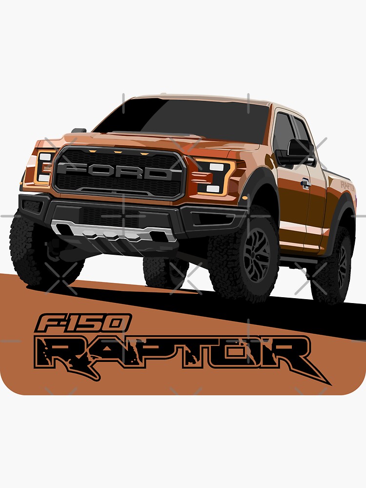 "Ford F-150 Raptor" Sticker for Sale by AUTO-ILLUSTRATE | Redbubble