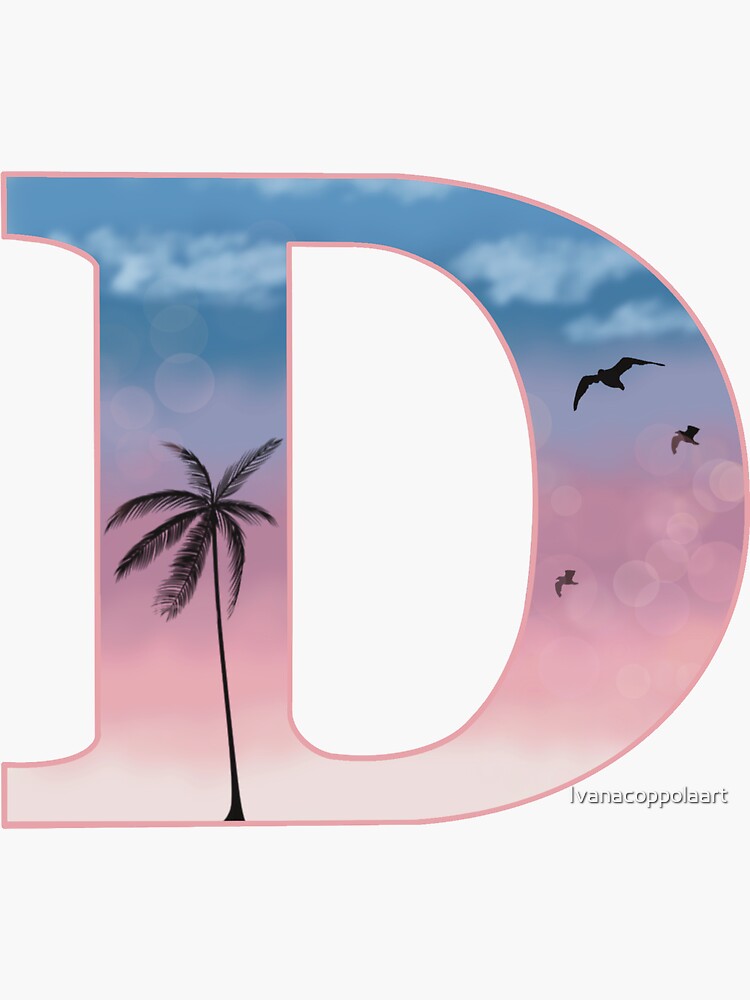 "Letter D Sunset Landscape" Sticker for Sale by Ivanacoppolaart | Redbubble
