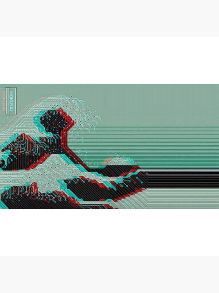 "Aesthetic|Vaporwave|Glitch - Pixelated Great Wave Off Kanagawa ...