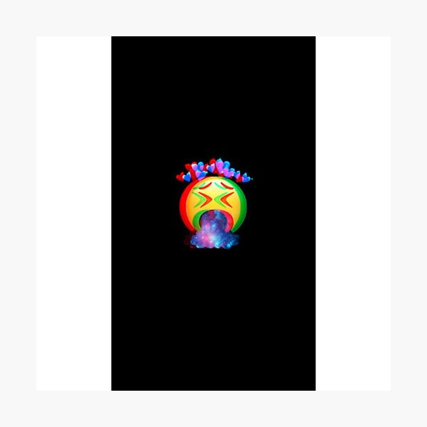 "Aesthetic|Vaporwave|Glitch - Rainbow Puke Emoji" Photographic Print by ...