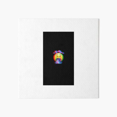 "Aesthetic|Vaporwave|Glitch - Rainbow Puke Emoji" Art Board Print by ...