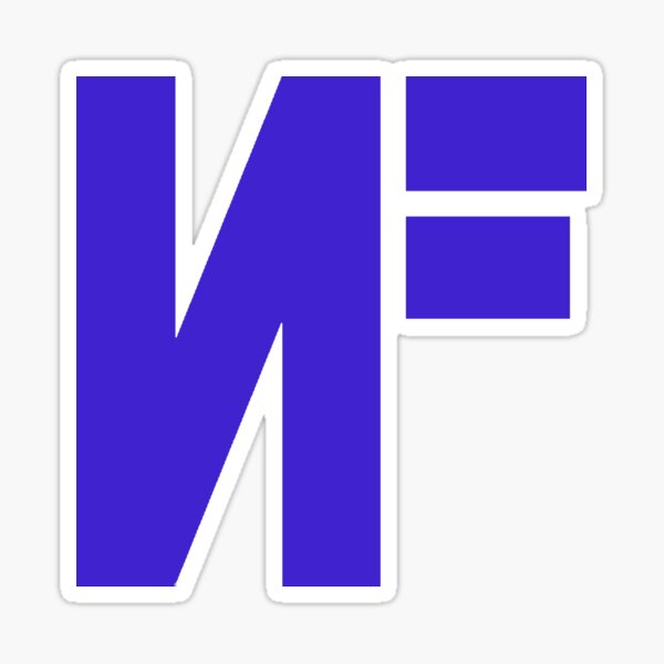 "NF Logo Blue" Sticker for Sale by HardArtOfficial | Redbubble
