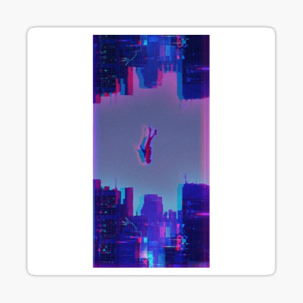 "Aesthetic|Vaporwave|Glitch - Falling Endlessly" Sticker for Sale by ...