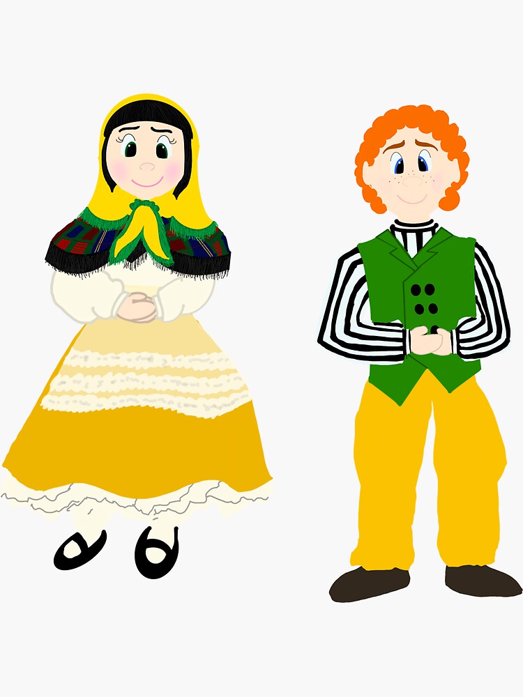 "It's A Small World Ireland Dolls" Sticker for Sale by kittyandbirdie ...