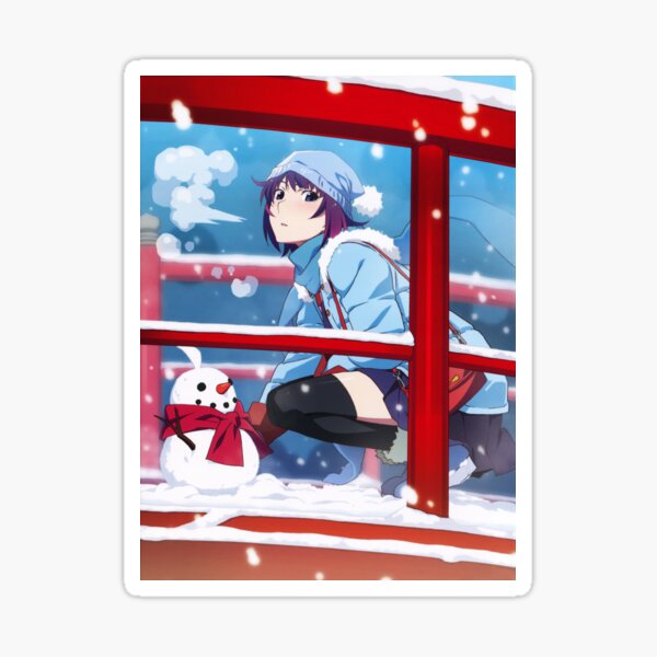 "Monogatari Series - Senjougahara Hitagi" Sticker by AniSutekka | Redbubble