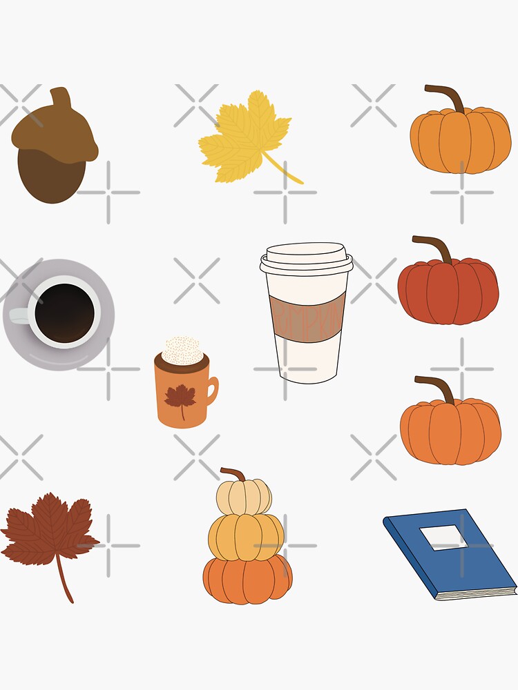 "Fall sticker pack" Sticker for Sale by Inspiredbydavie | Redbubble