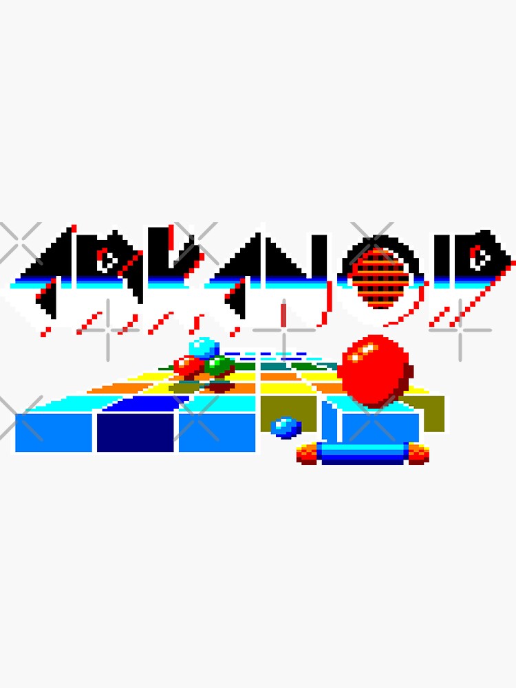 "Arkanoid Amstrad CPC videogames pixel art" Sticker by Mr-Retropixel | Redbubble