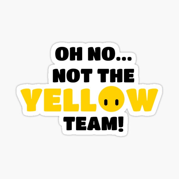 "Unlucky Fall Guys Yellow Team" Sticker by shezlockholmes | Redbubble