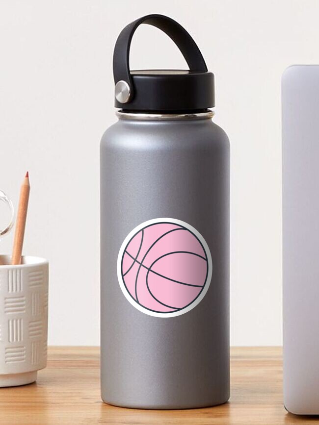 "Pink Cute Basketball" Sticker for Sale by Puffoo | Redbubble