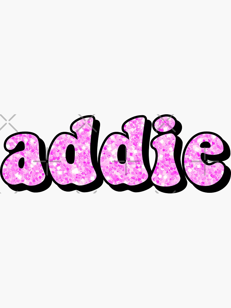 "aesthetic hot pink glitter addie name" Sticker for Sale by STAR10008 ...