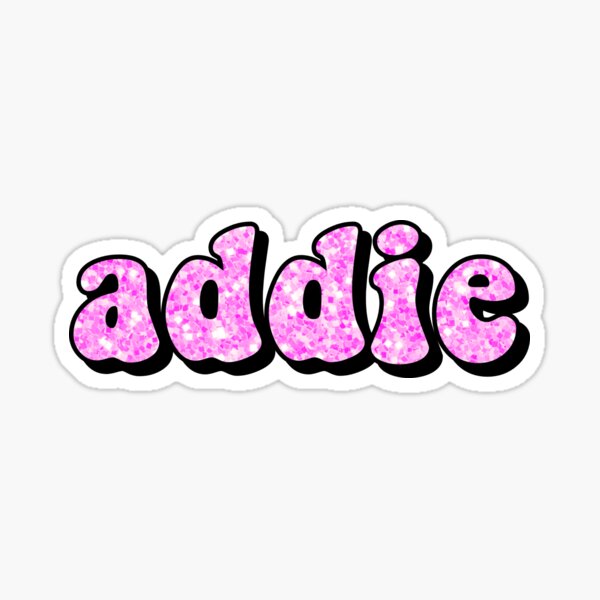 "aesthetic hot pink glitter addie name" Sticker for Sale by STAR10008 ...