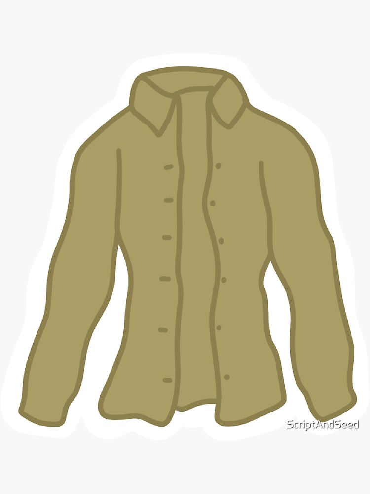 "Jacket sticker" Sticker by ScriptAndSeed | Redbubble