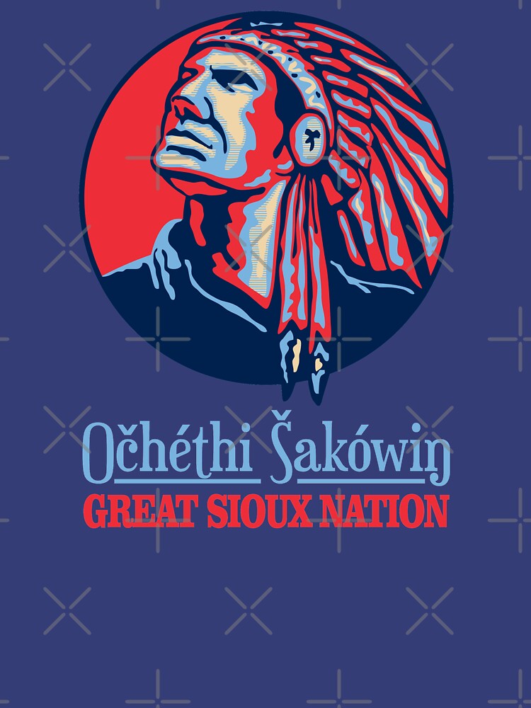 "Great Sioux Nation (chief)(NA)" T-shirt for Sale by curranmorgan ...