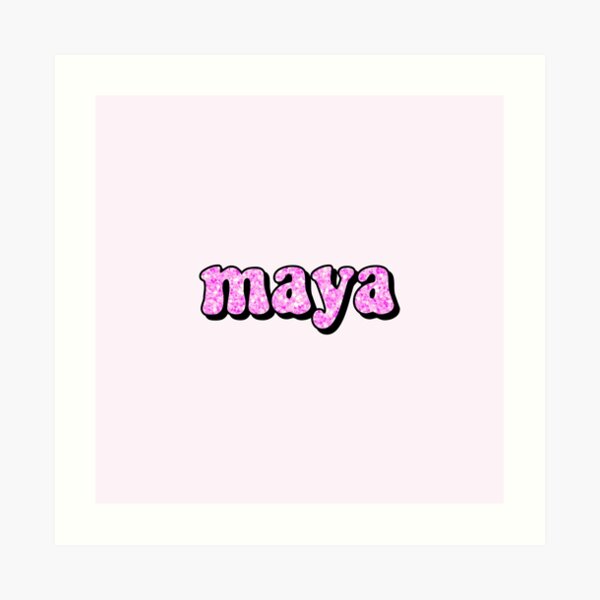 "aesthetic hot pink glitter maya name" Art Print for Sale by STAR10008 ...