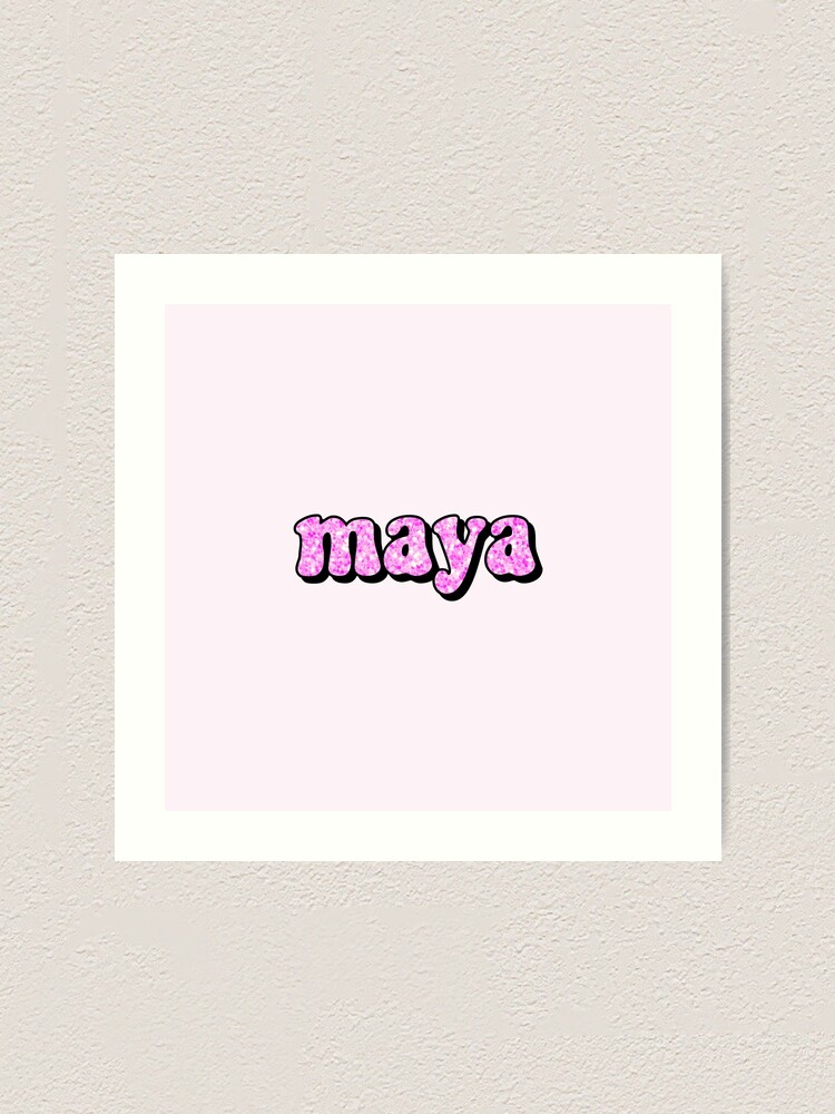 "aesthetic hot pink glitter maya name" Art Print for Sale by STAR10008 ...
