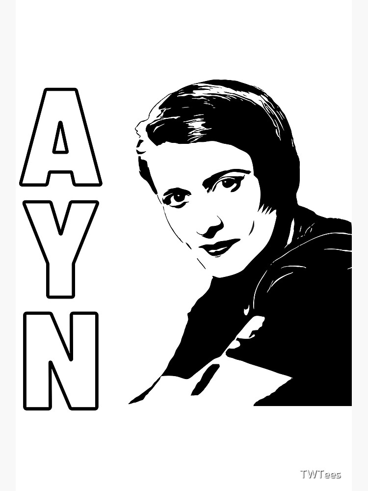 "Ayn Rand" Framed Art Print for Sale by TWTees | Redbubble