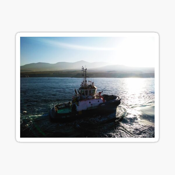 "Tug Boat at Matarani Port, Peru" Sticker for Sale by BuoyGeorge ...