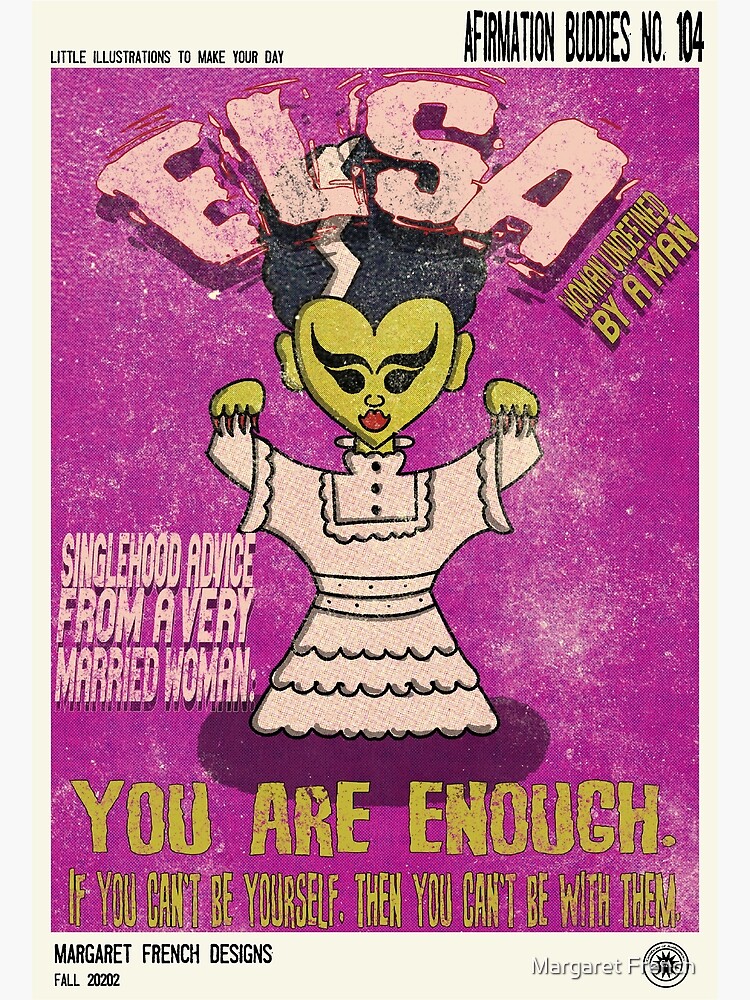 "Bride of Frankenstein Affirmation Card" Art Print for Sale by ...