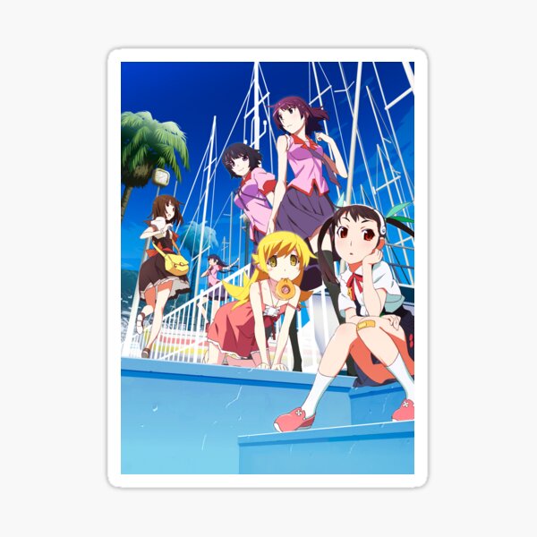 "Monogatari Series - Group" Sticker for Sale by AniSutekka | Redbubble