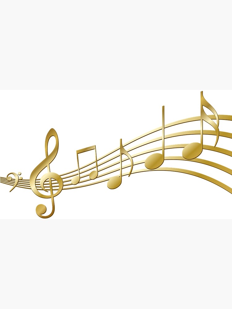 "Musical Notes in Gold" Poster for Sale by audio-sync | Redbubble
