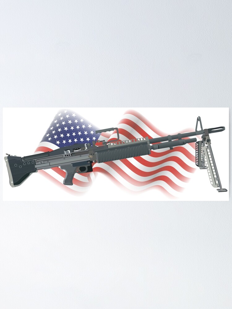 "M60 American Machine Gun" Poster for Sale by NorseTech | Redbubble