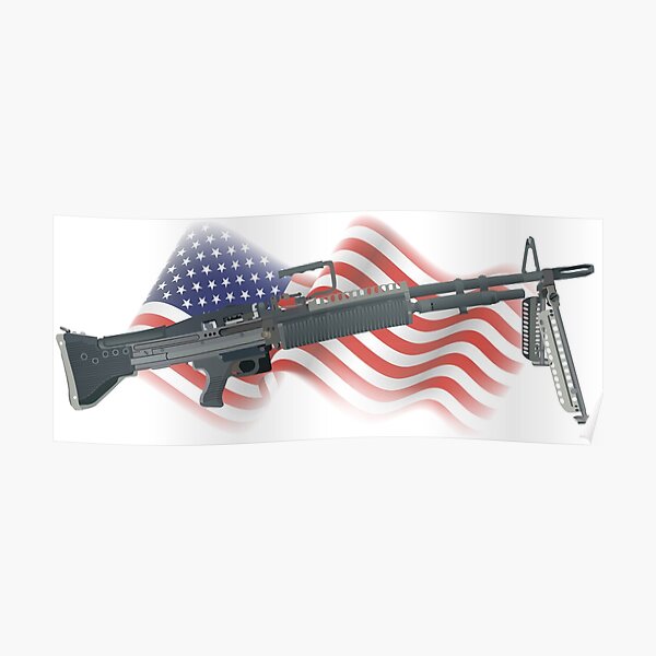 "M60 American Machine Gun" Poster for Sale by NorseTech | Redbubble