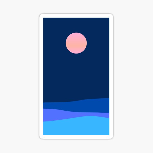 "Minimal Ocean Sun" Sticker for Sale by nmap | Redbubble