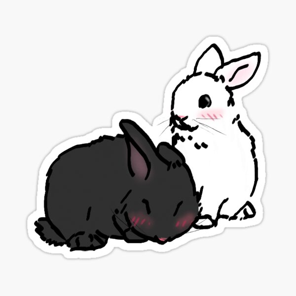 "The Untamed Bunnies!" Sticker for Sale by bristolsketches | Redbubble
