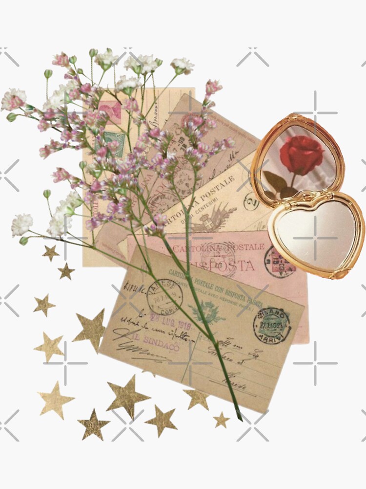 "vintage cottagecore letters" Sticker for Sale by TiffanyRoy | Redbubble