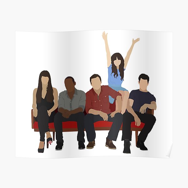 "New Girl characters" Poster for Sale by piglet83 | Redbubble