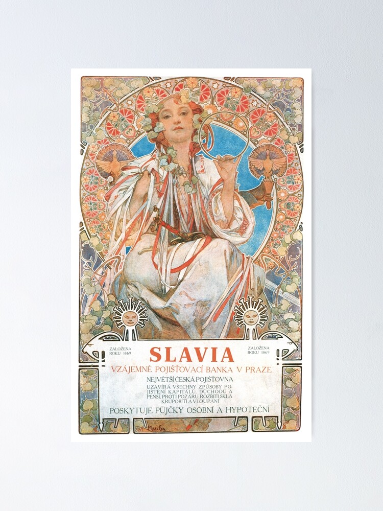 Poster « Alphonse Mucha - Slavia 1907 - affiche », par playmap | Redbubble