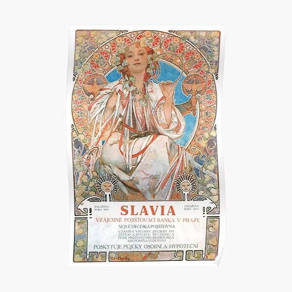 Poster « Alphonse Mucha - Slavia 1907 - affiche », par playmap | Redbubble