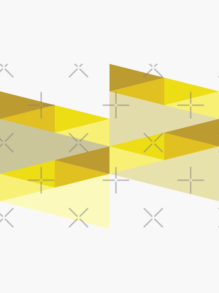 "Horizontal Triangles Pattern – Yellow" Sticker by RoguePatterns ...