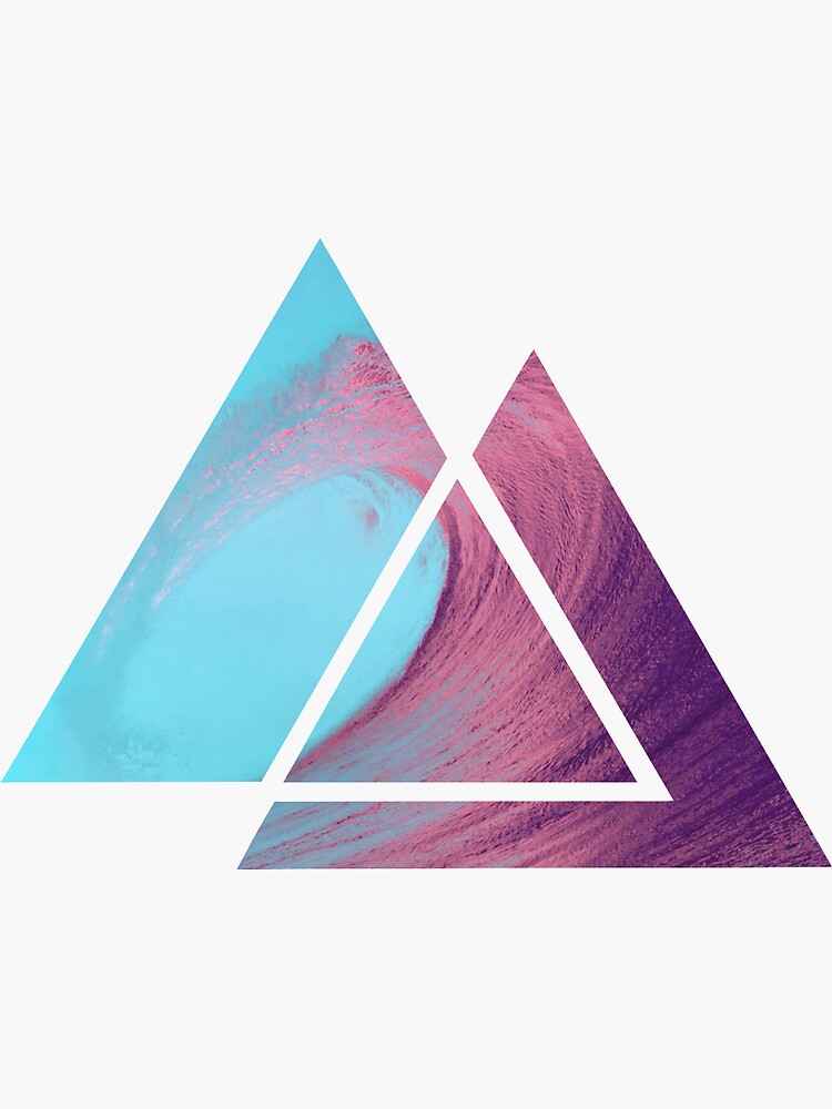 "Aesthetic pastel Vaporwave triangles" Sticker for Sale by Jana-elhelw | Redbubble